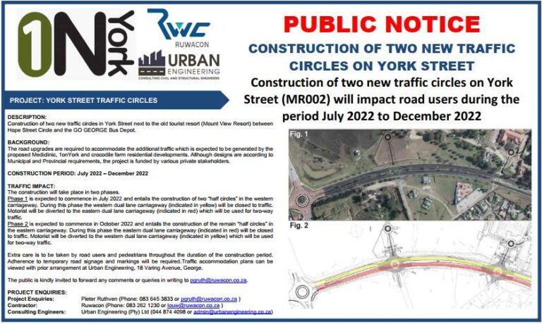 Construction of two new traffic circles on York Street - George ...