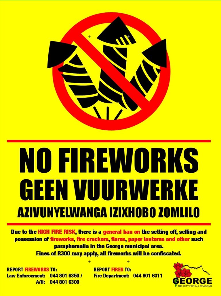 Public Notice: No Fireworks Allowed in George and surrounds - George ...