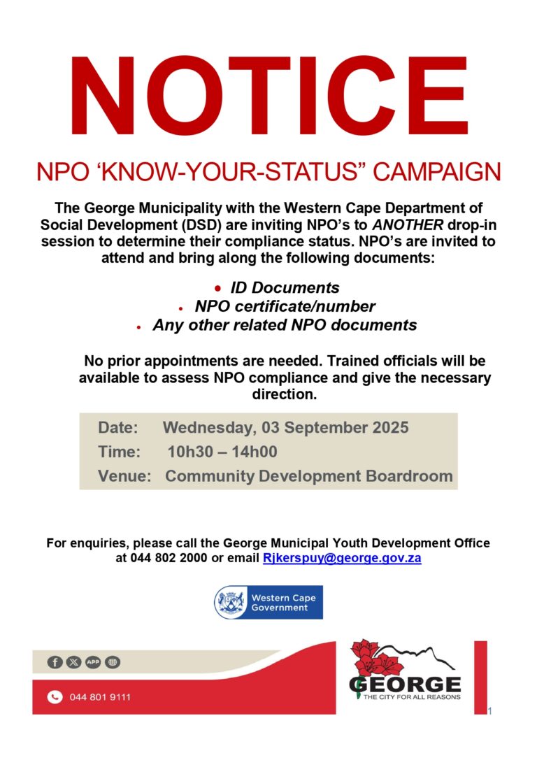 NPO ‘KNOW-YOUR-STATUS” CAMPAIGN - George Municipality